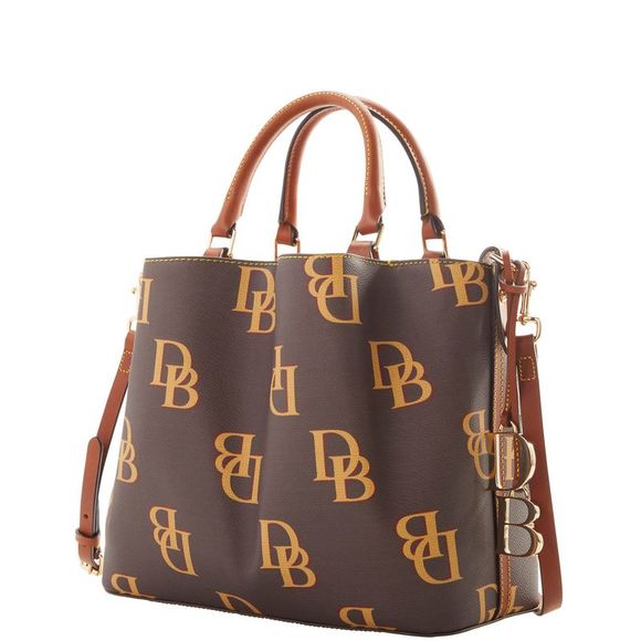 Dooney & Bourke | Bags | Dooney Bourke Monogram Brenna Brown Tmoro ...